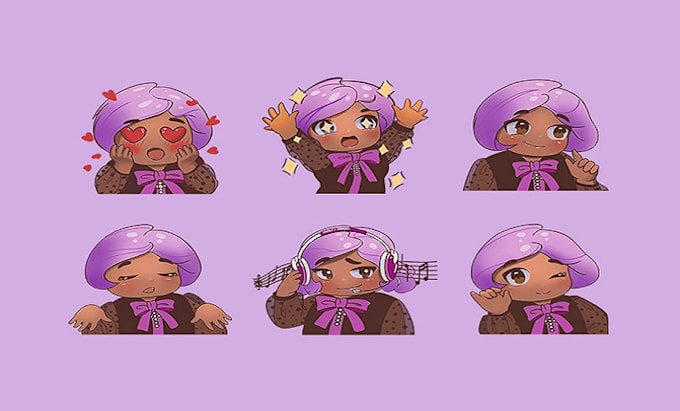 Draw custom chidi emotes for twitch streamer by Maaibdam | Fiverr