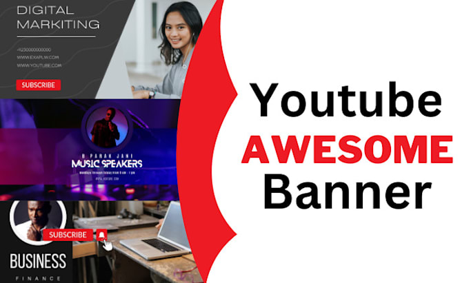 Design eye catching youtube banner or channel art by Haseebahmad113 ...