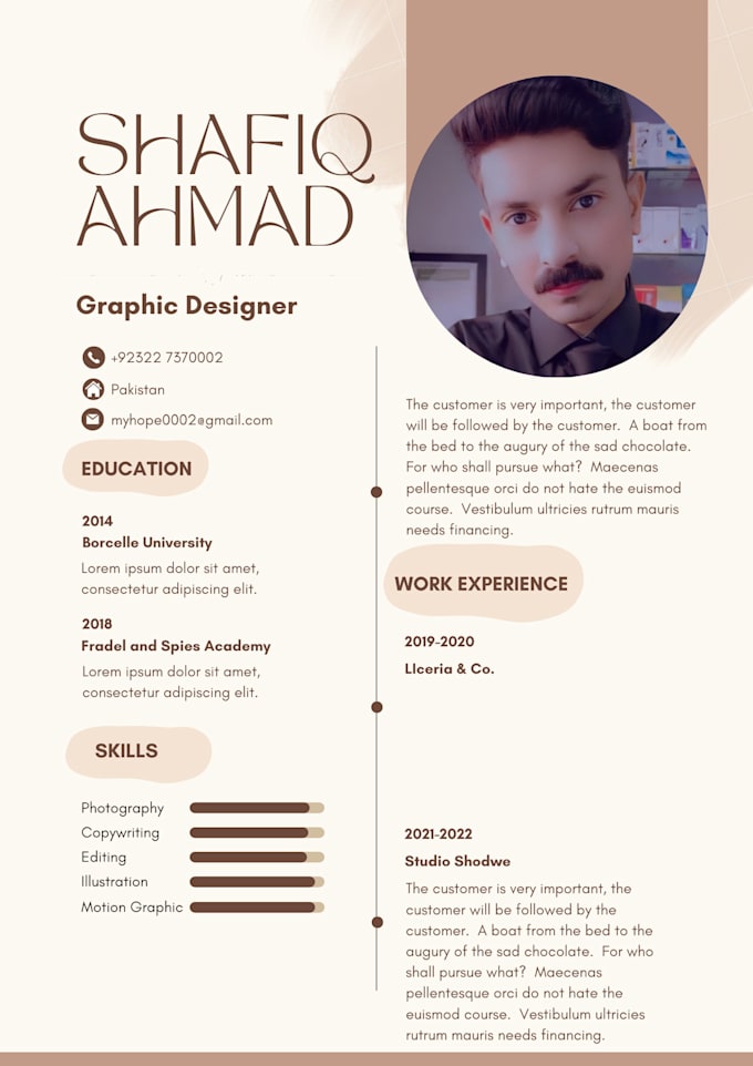 Build a modern resume or executive cv design by Shafiqeahmad | Fiverr