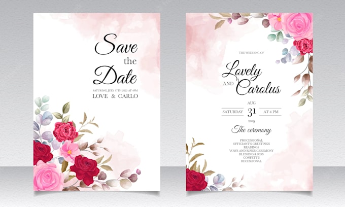 Design wedding invitation card and any event invitation card by W ...