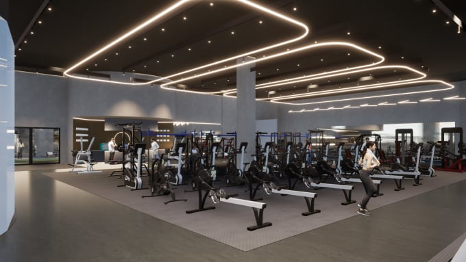 Design an elegant and unique gym interior by Studiona | Fiverr