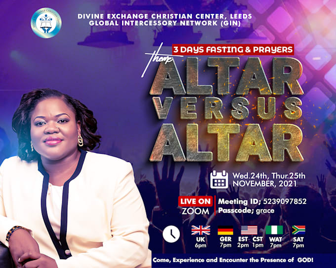 Create a church flyer, event and party poster, handbill and leaflet by ...