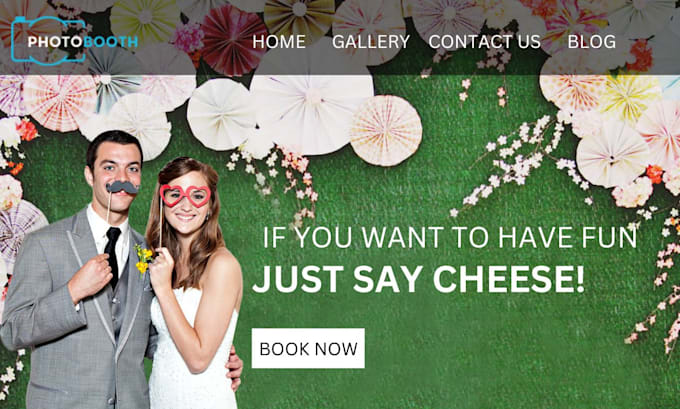 Design photo booth rental website, photo booth website, party rental ...