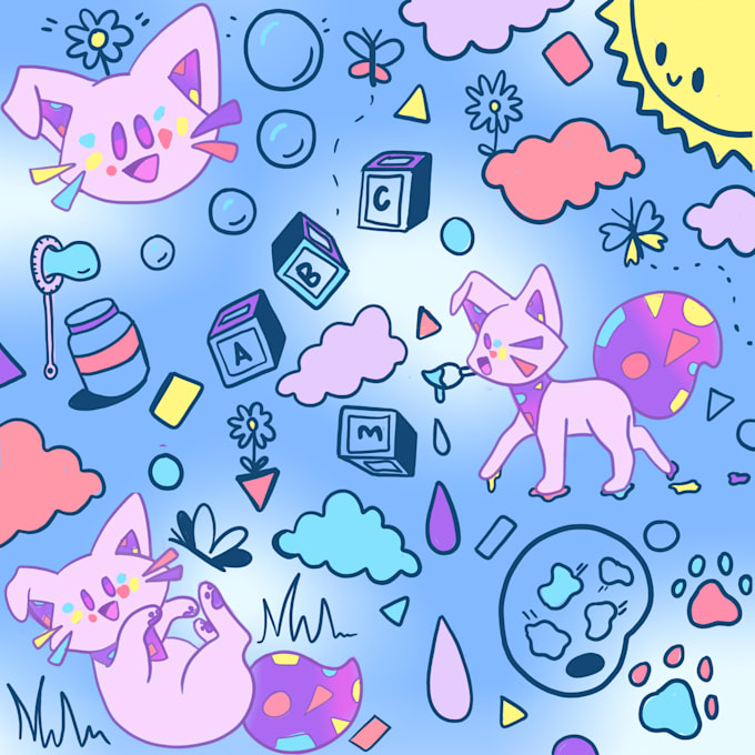 Create for you a fun, colourful doodle page by Lolliiee | Fiverr