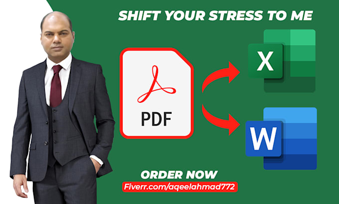Convert pdf file into excel or word file and sort as per requirement by ...