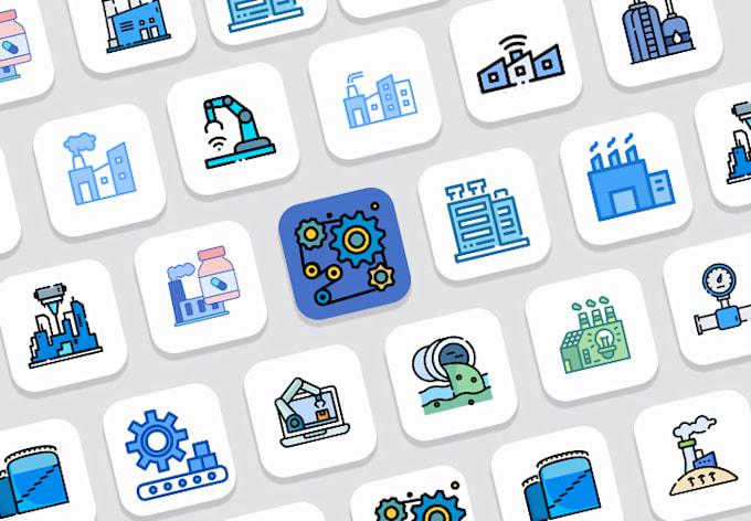 Design custom vector icon set and favicon for web and app by Sihabaki97 ...