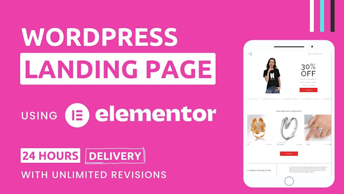 Create a responsive and modern wordpress landing page with elementor by Ameerali_82 | Fiverr