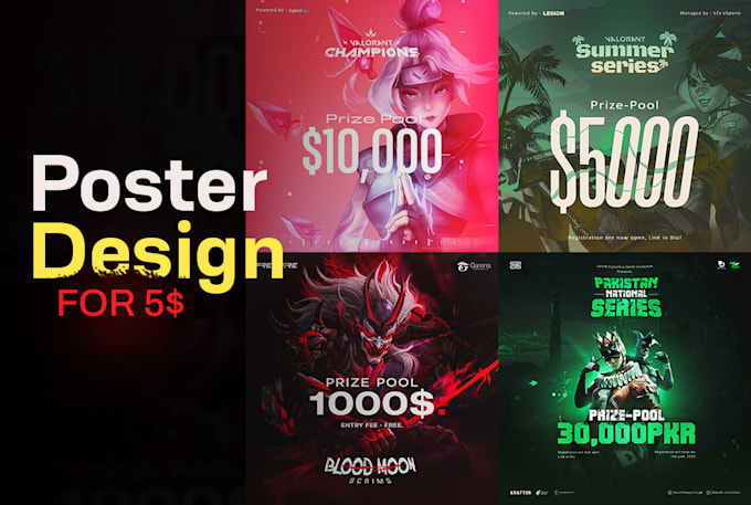 Design professional esports posters for your gaming event by Sabbir ...