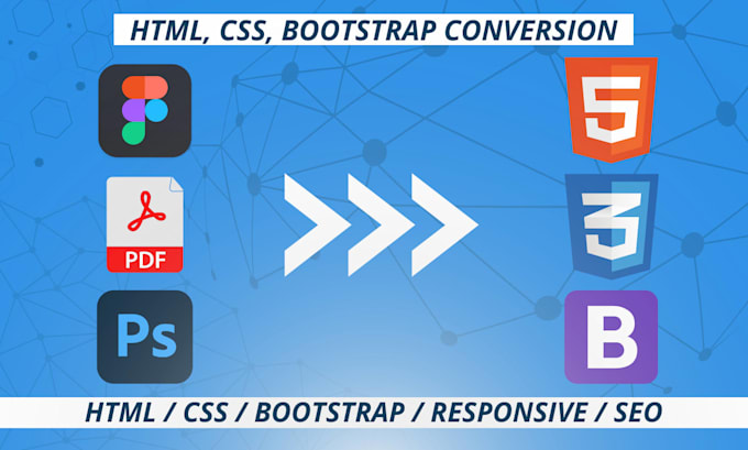 Pasar figma, pdf, mockups a html, css, bootstrap by Germanka2003 | Fiverr