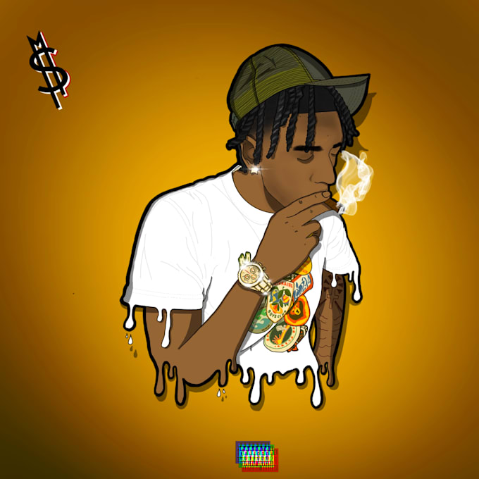 Draw and illustrate custom cover art for musicians by Mostjuanted | Fiverr