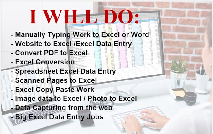 Do any type of data entry, web scraping, copy paste, and typing work by Jacob_747 | Fiverr