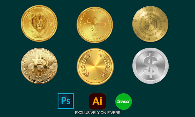 Do professional sliver and gold coin,bitcoin design by Quwser | Fiverr