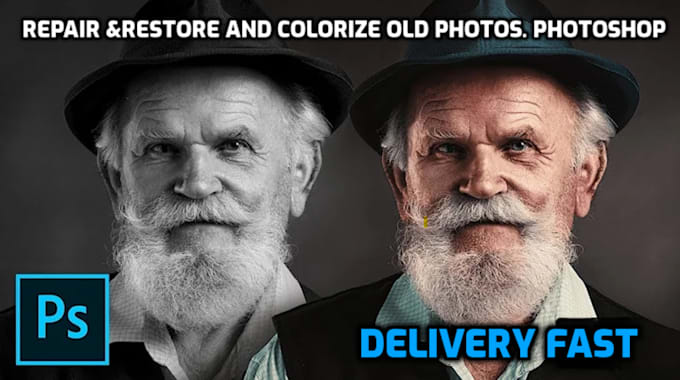 Restore, retouch, repair, colorize old photo in photoshop by ...