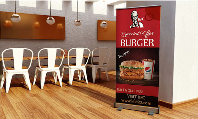 Design roll up banner, standee design for your party by Mubeenadesigner ...