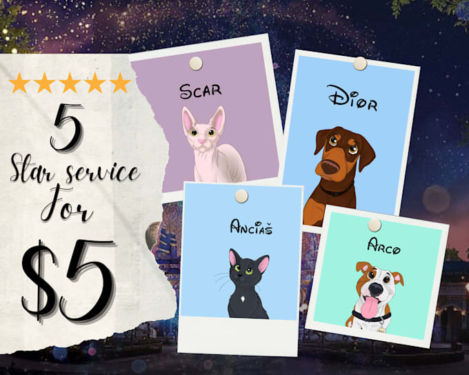 Turn your pet into a disney character by Fairyfreshart | Fiverr