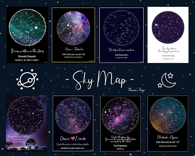 Do image of sky map for your special event for you loved ones by Heras ...