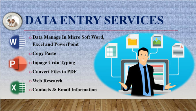 Do data entry in micro soft office, inpage urdu typing and copy paste ...