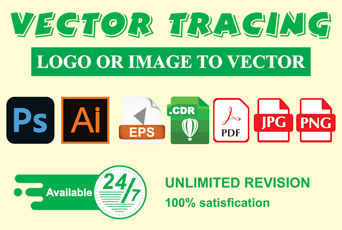 Convert raster logo, image in vector file high resolution by ...