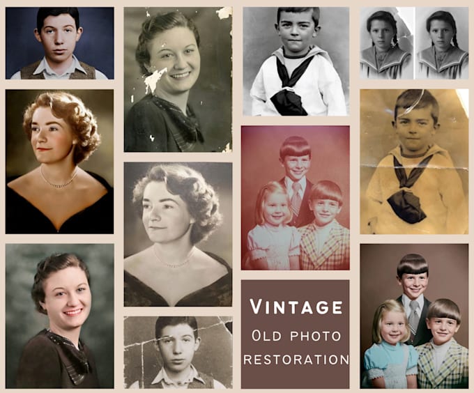 Restore, repair, retouch, colorize your old photo by Butanimasum | Fiverr