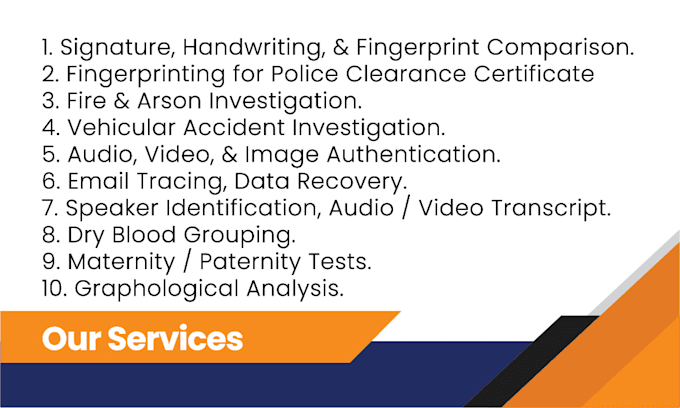 Do fingerprint comparison for your legal cases by Syndicateforens | Fiverr