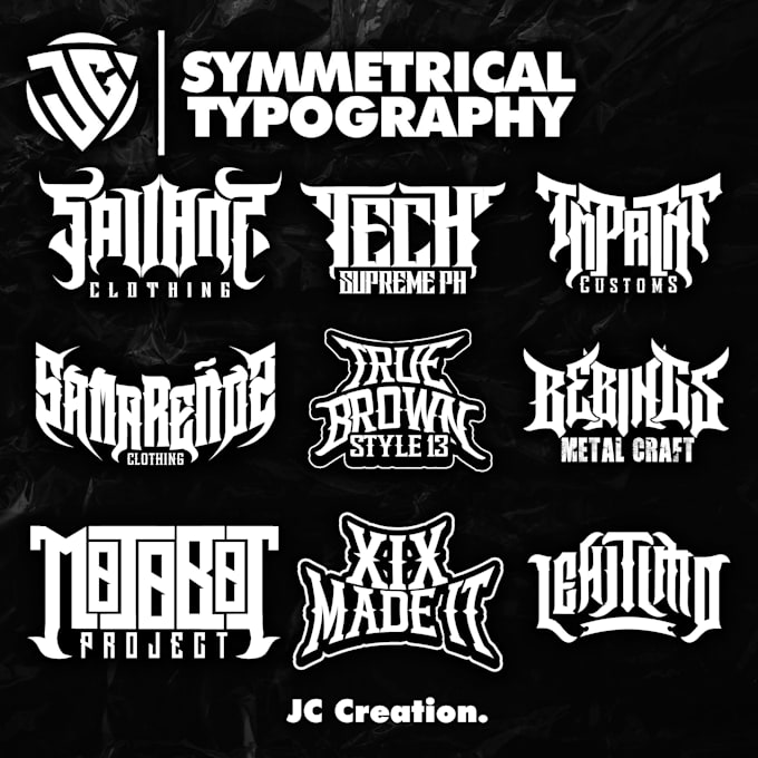 Symmetrical logo for your brand or company by Jccreation00 | Fiverr