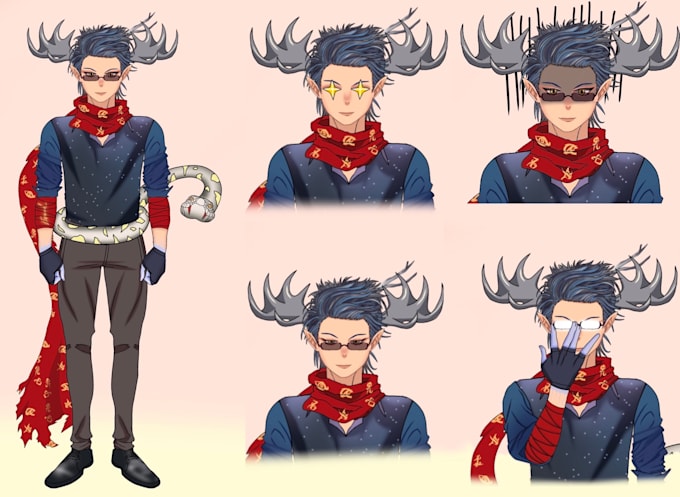 Design professional live2d and vtuber,facerig anime character models by ...