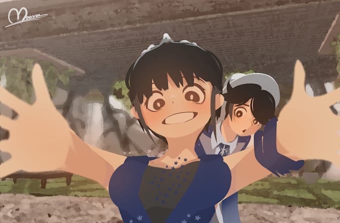 Draw lineless anime ilustration for you by Maakunidn | Fiverr