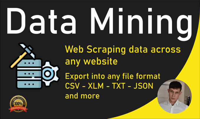 Web scrape, extract data to excel csv, xml, json, txt, xslx formats by ... Web scrape, extract data to excel csv, xml, json, txt, xslx formats by ...