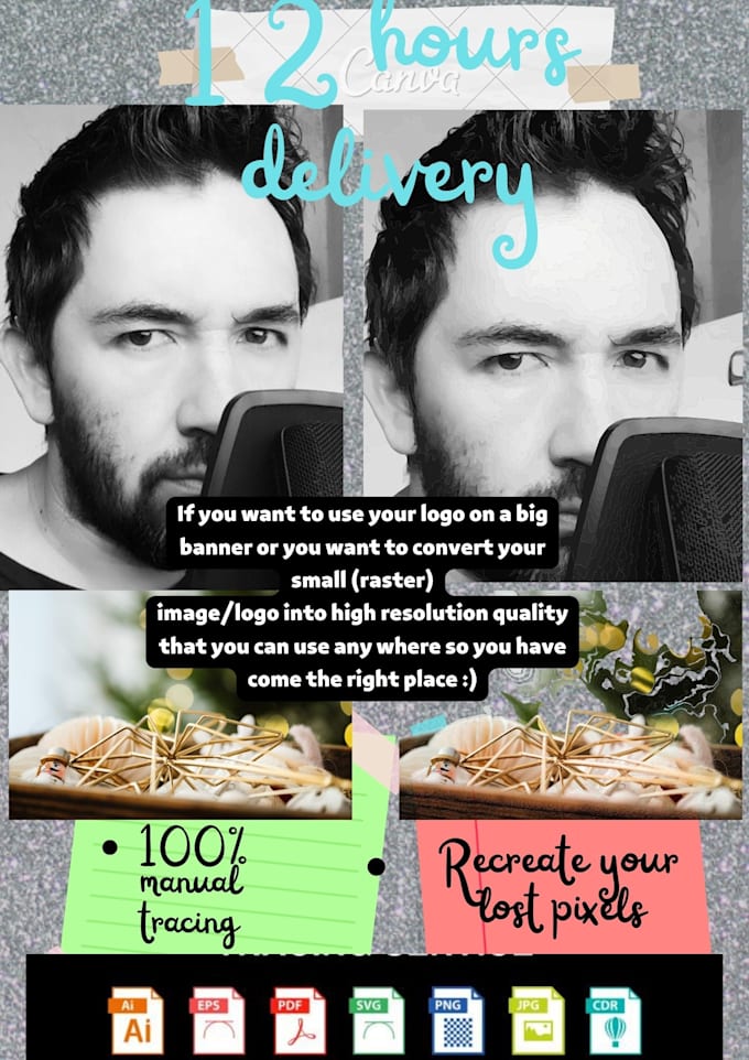 Vectorize the logo or tracking image in vector, eps, by Fabioraya | Fiverr