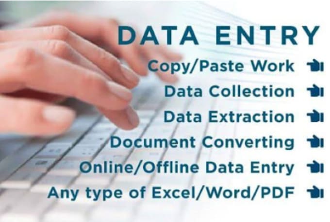 Do data entry perfectly, web research and copy paste by Adeelrajput3 | Fiverr