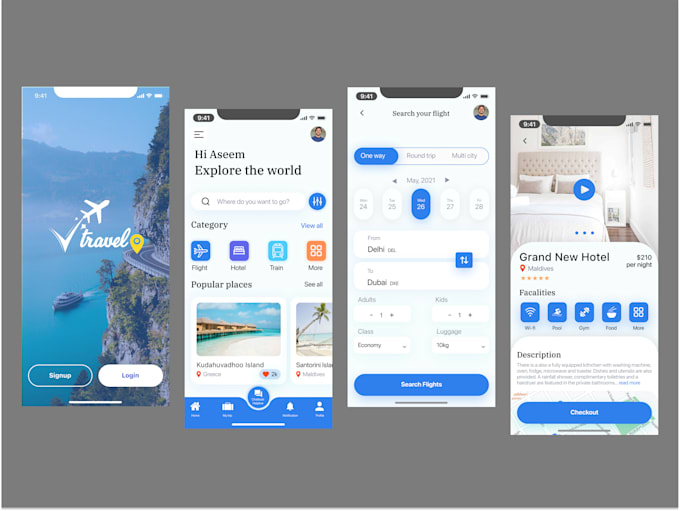 Design a creative ux ui for your website or mobile app by Teamaseem | Fiverr