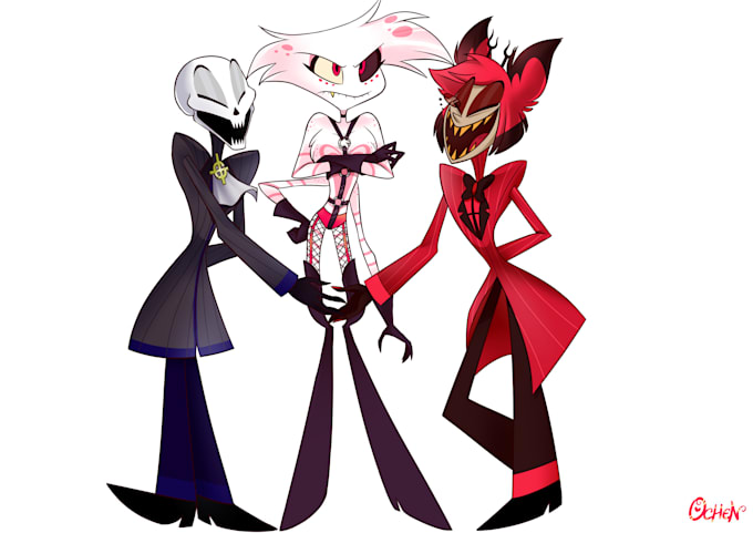 Illustrate your oc in hazbin hotel or helluva boss style by Zer0chen ...