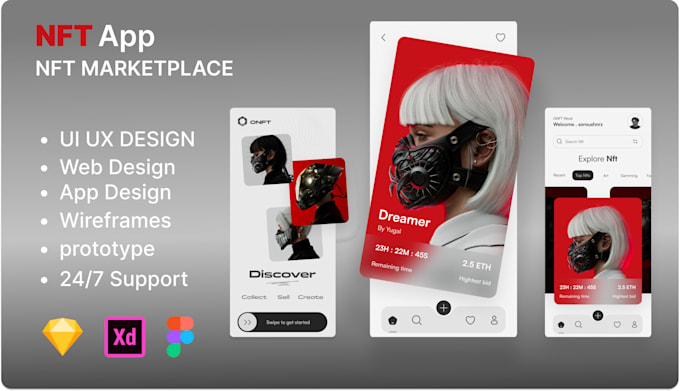 Do website ui ux design web ui design ui ux design wireframe design by Khawajausama816 | Fiverr