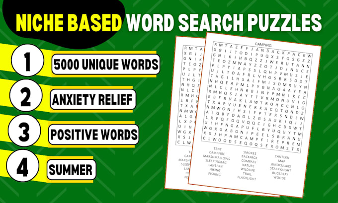 Create word search puzzle books, math workbooks customized by Tamoorpro ...