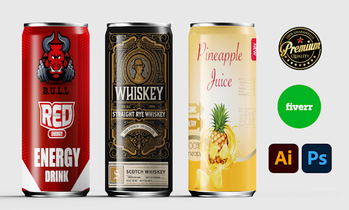 Design custom can label wine label and product label design by Atif ...