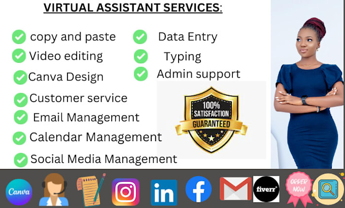Be your general virtual assistant by Adore_biz_links | Fiverr