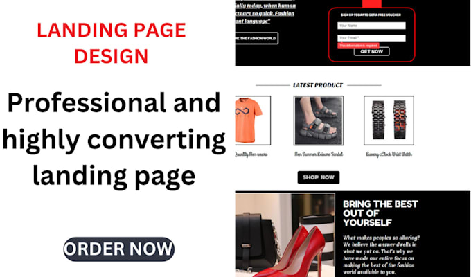 Design a landing page and build the entire wordpress website by Teemat ...