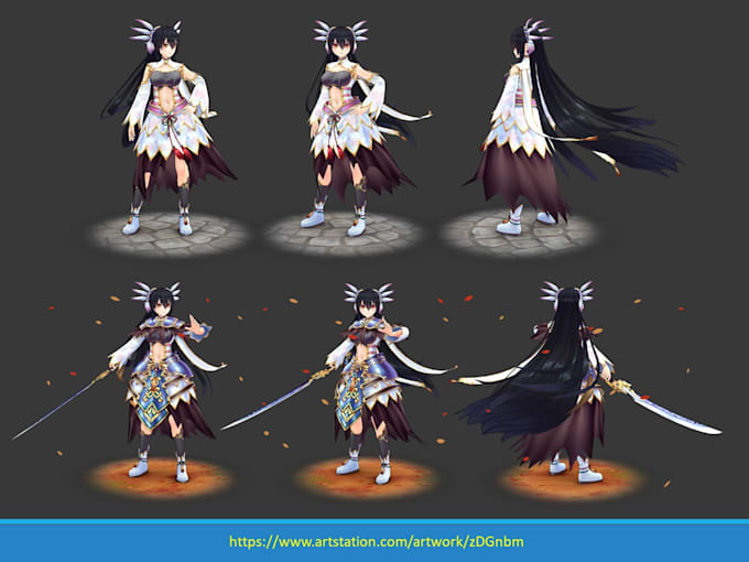 Turn your 2d anime character into 3d model for game by Dhhkhanh | Fiverr