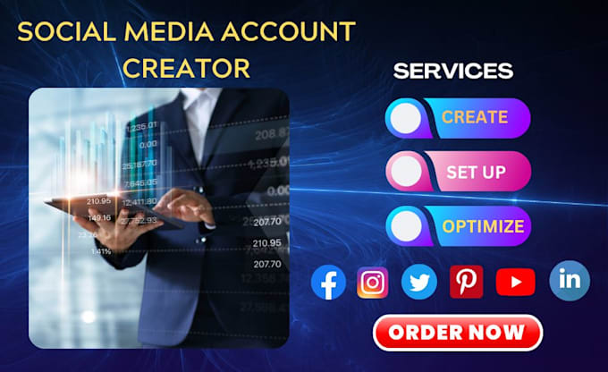 Create social media accounts, setup facebook business page, instagram ...