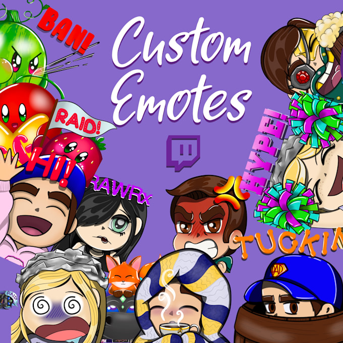 Make a high quality custom emotes for twitch by Shelberoni | Fiverr