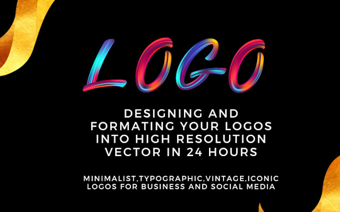 Design and format your logo into a high resolution vector format by ...