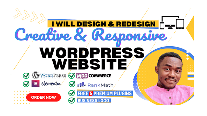 Design, redesign a modern and responsive wordpress website by Robsonmartin | Fiverr