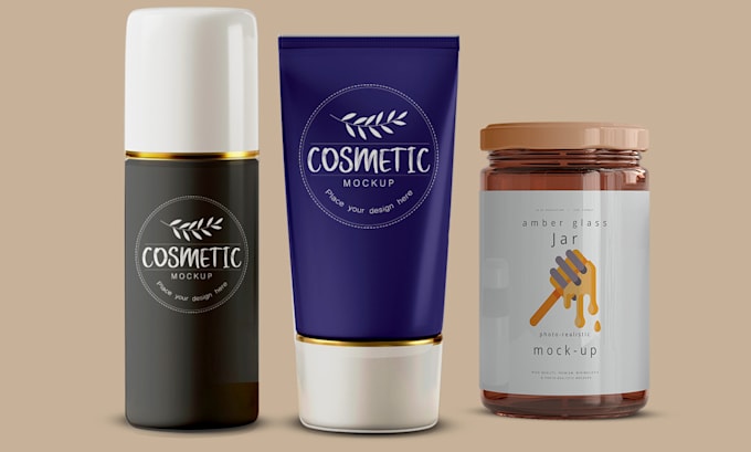 Design 3d product mockup, label design, photoshop mockup, product ...