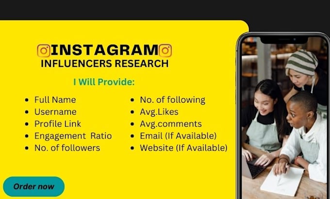 Best instagram influencer research, influencer marketing by Eity22 | Fiverr