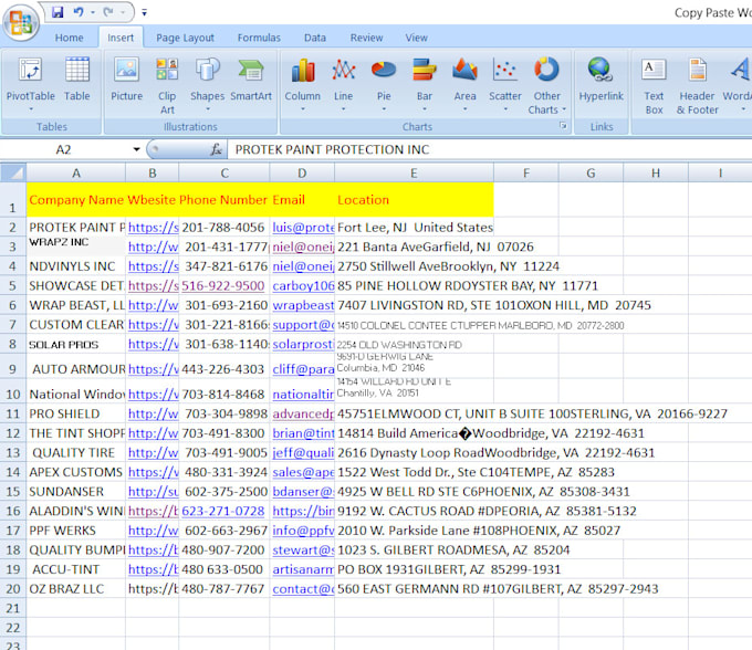 Data entry, copy paste, excel data entry, and web scraping by Moja5476 | Fiverr