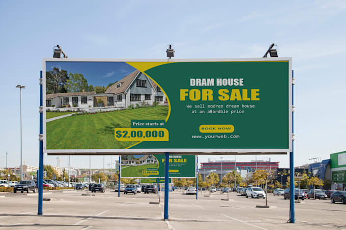 Design unique real estate yard sign, signboard, vinyl, outdoor banner ...