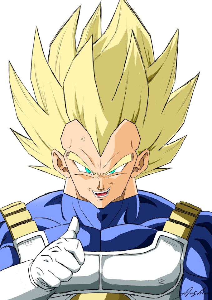 Draw a personalized dragon ball z styled illustration by Aeshia_art ...