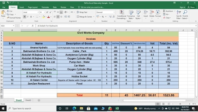 Do dataentry, copypaste data collection pdf to excel, by Gujjetis | Fiverr