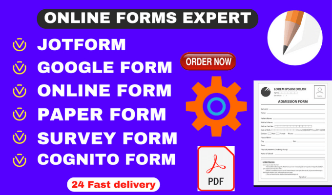 Create a jot form, google form, typeform, and online survey form in 24 ... Create a jot form, google form, typeform, and online survey form in 24 ...