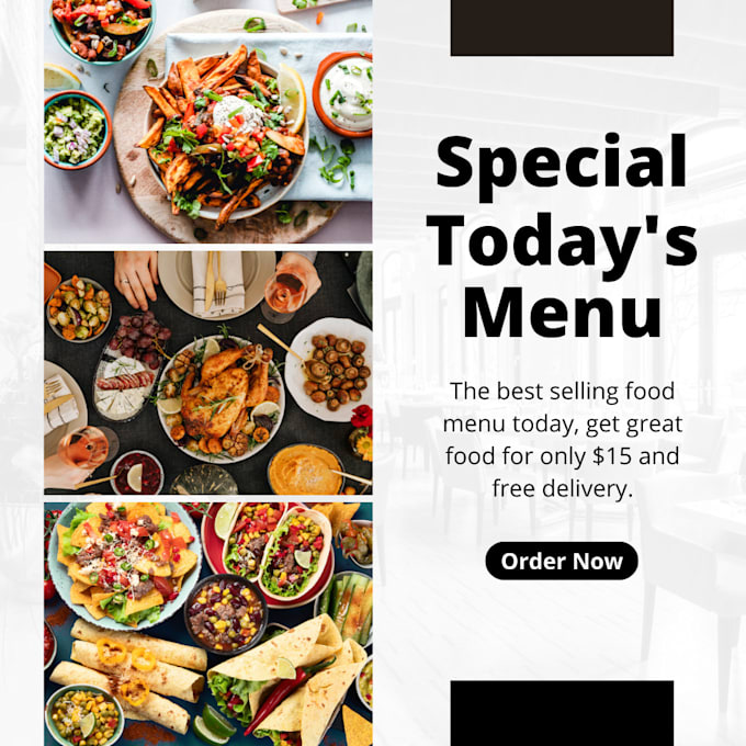 Create effective menus that will attract customers by Binbhaati | Fiverr